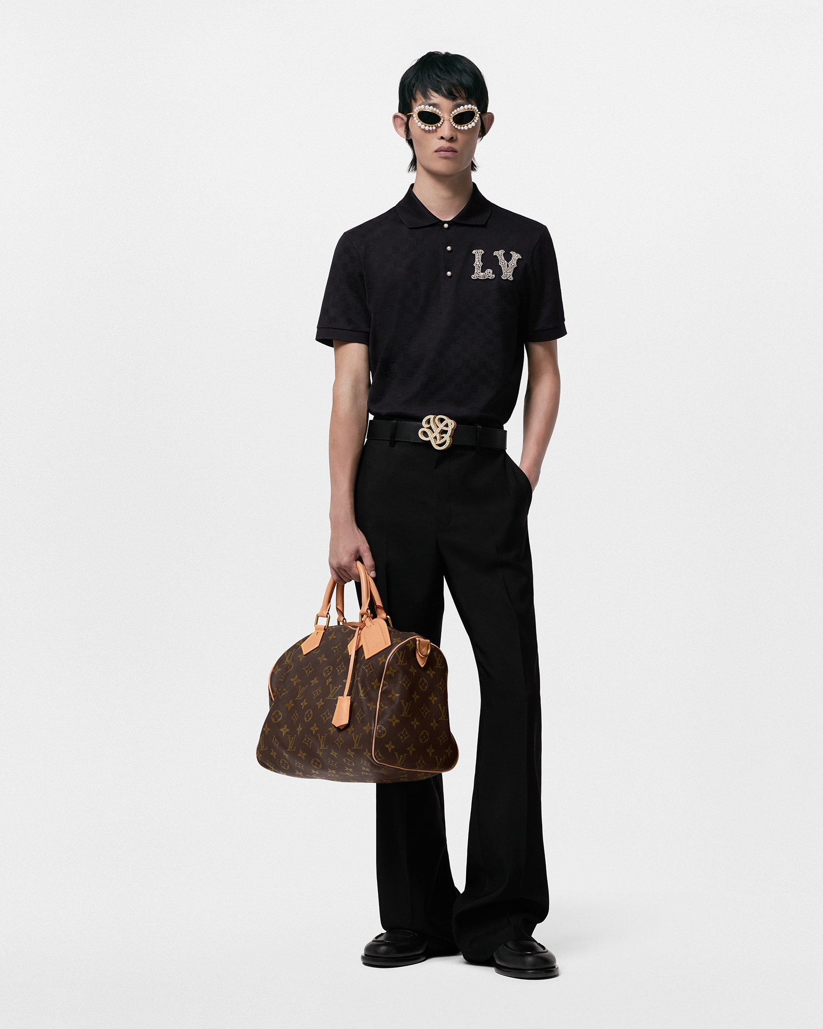Cotton Pique Polo With Embroidered LV Patch - Ready-to-Wear 1AFJEP | LOUIS VUITTON